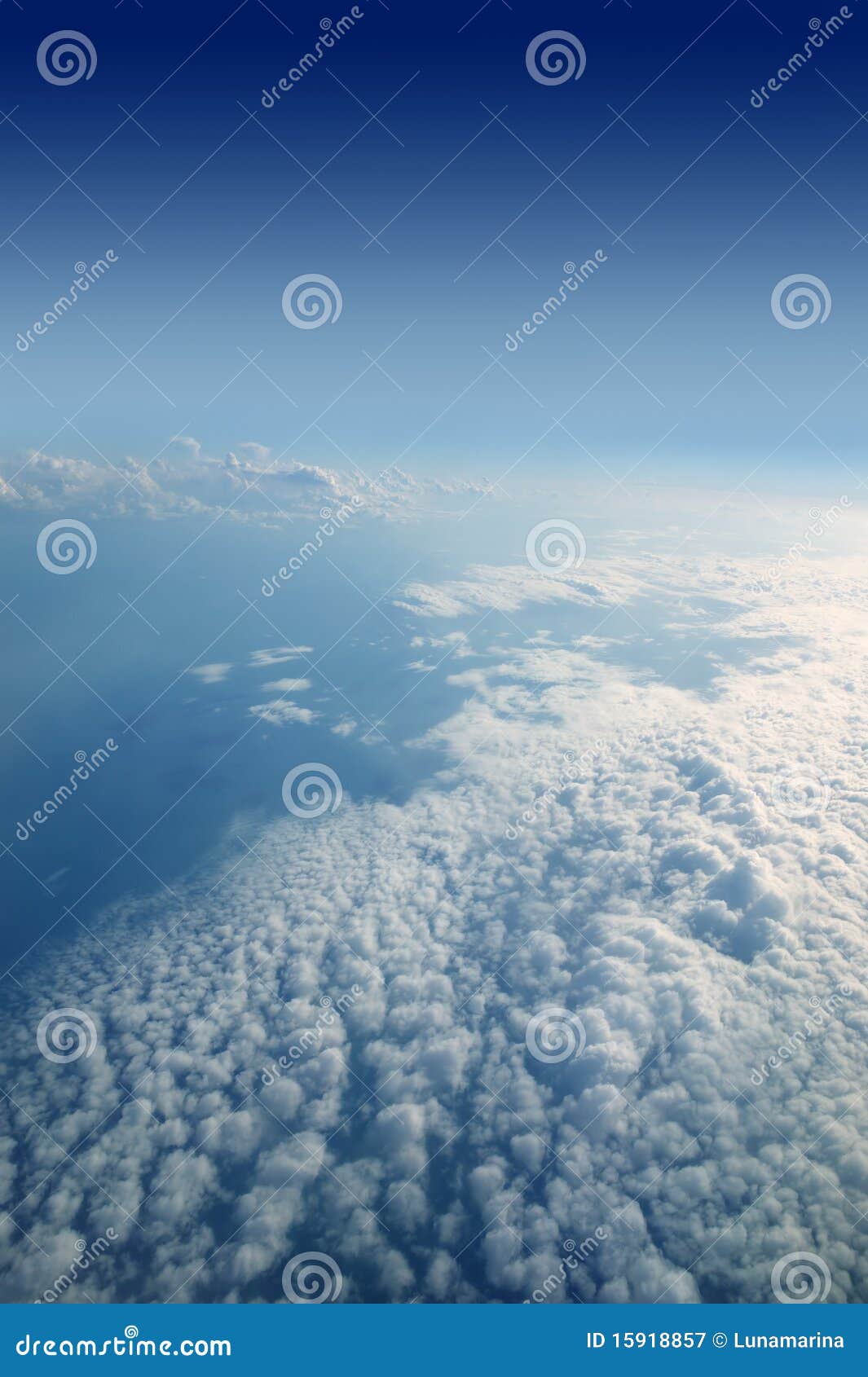 Blue Sky View from Aircraft Airplane Stock Image - Image of aircraft ...