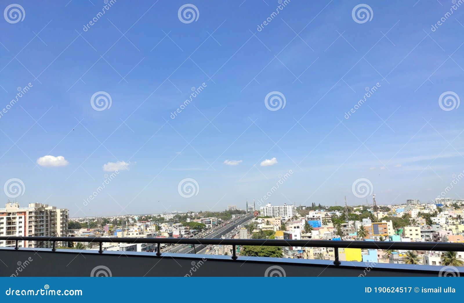Blue Sky View from Office, Amazing Bangalore. Editorial Photography ...