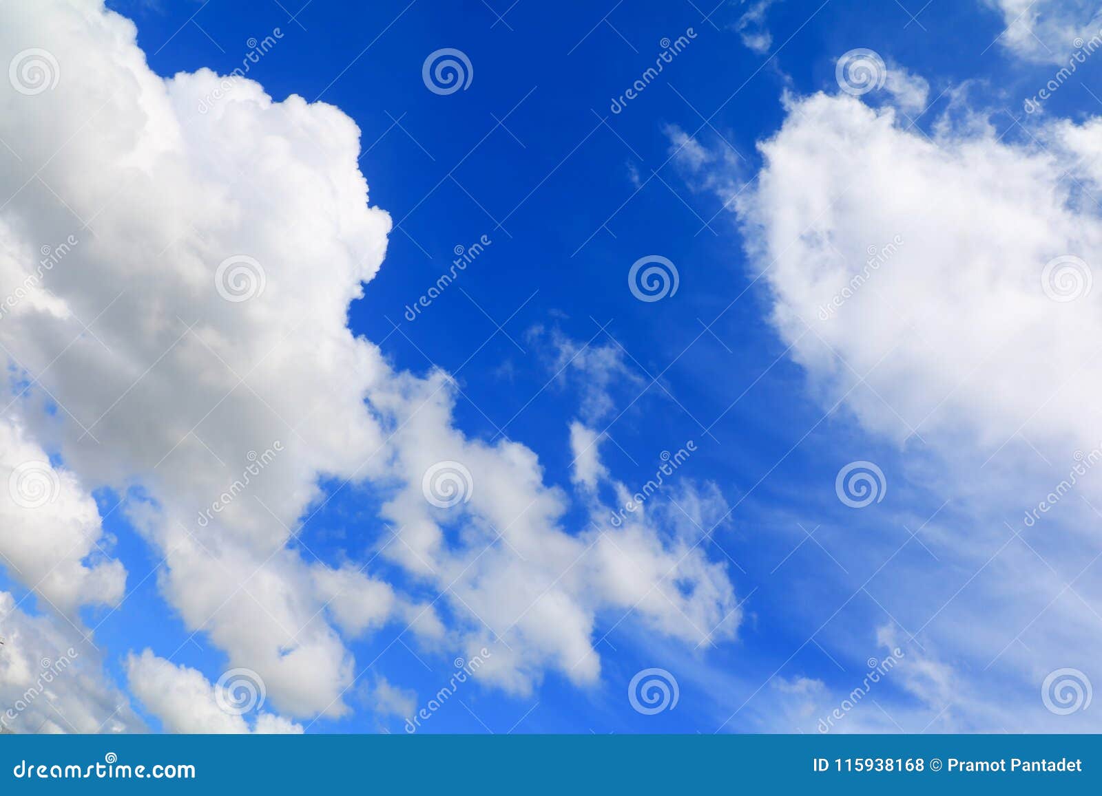 Blue Sky Vivid with Cloud and Raincloud Art of Nature Beautiful and ...