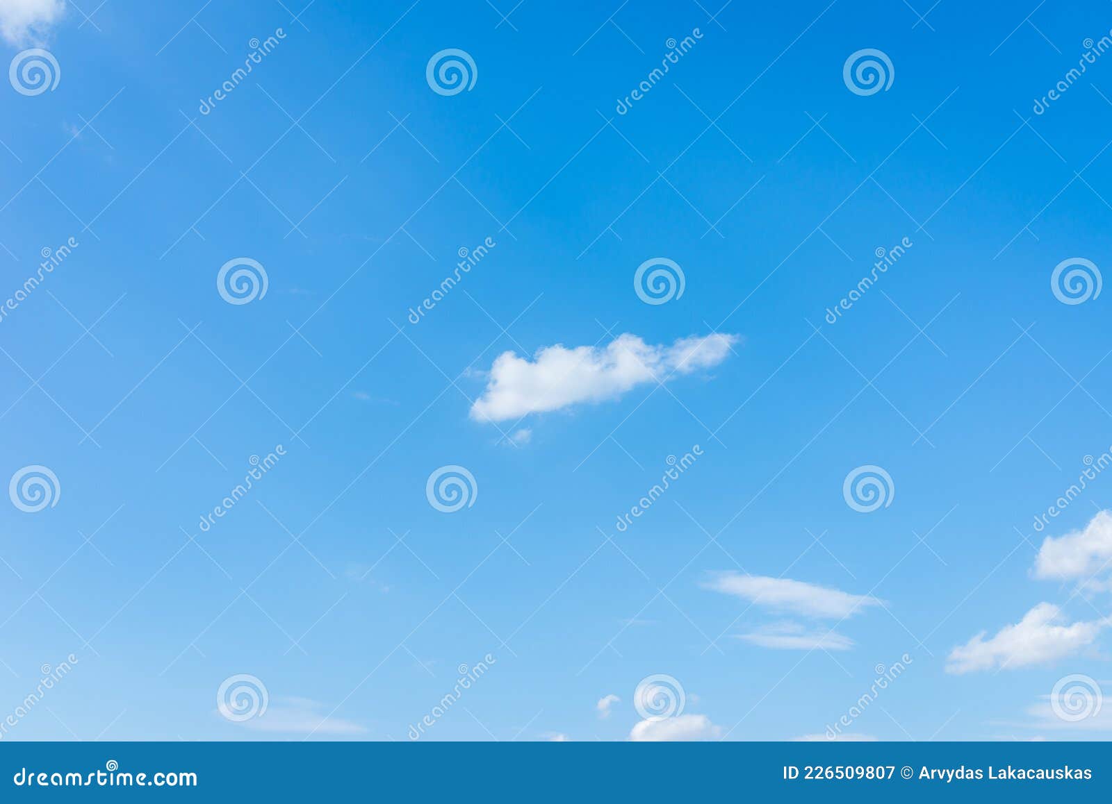 Blue Sky White Cloud Scene.beautiful Sparse Clouds in the Blue Sky ...