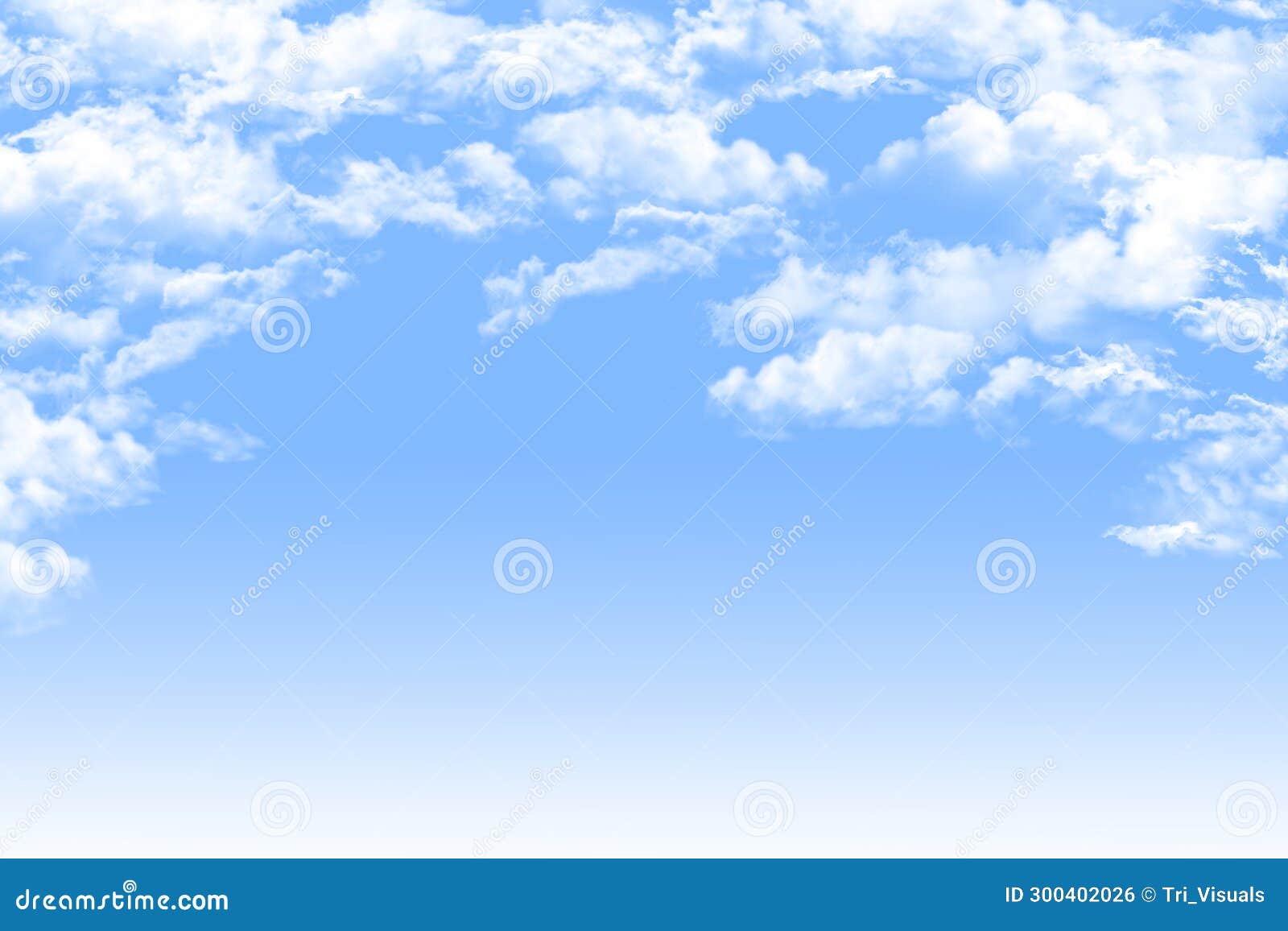 Blue Sky with White Cloud Texture in the Sky, Simple Background Paint ...