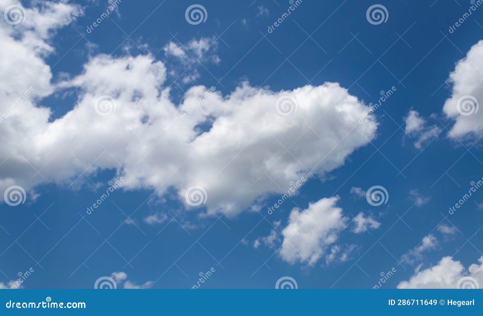 Blue Sky with White Clouds Scattering of Light Stock Image - Image of ...