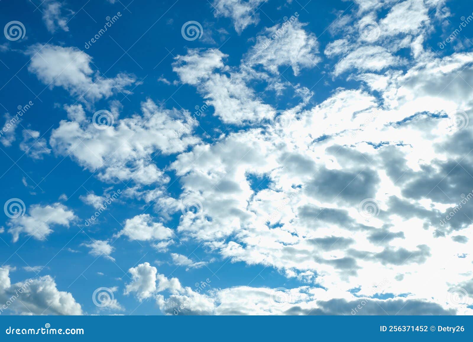 Blue Sky with White Clouds. Beautiful Cloudy Sky. Skyward. Endless ...