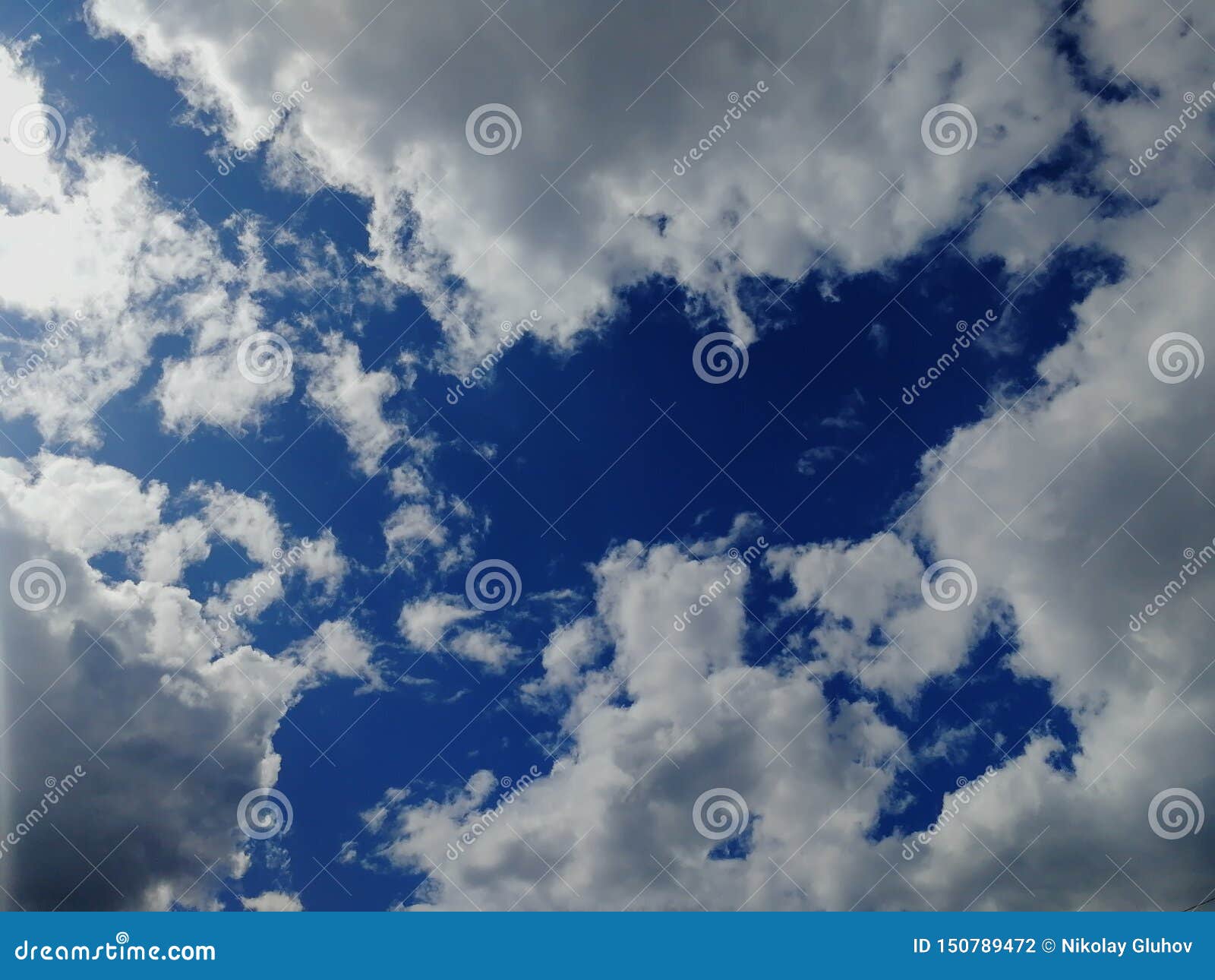 Blue Sky with White Clouds. Stock Photo - Image of sunny, design: 150789472