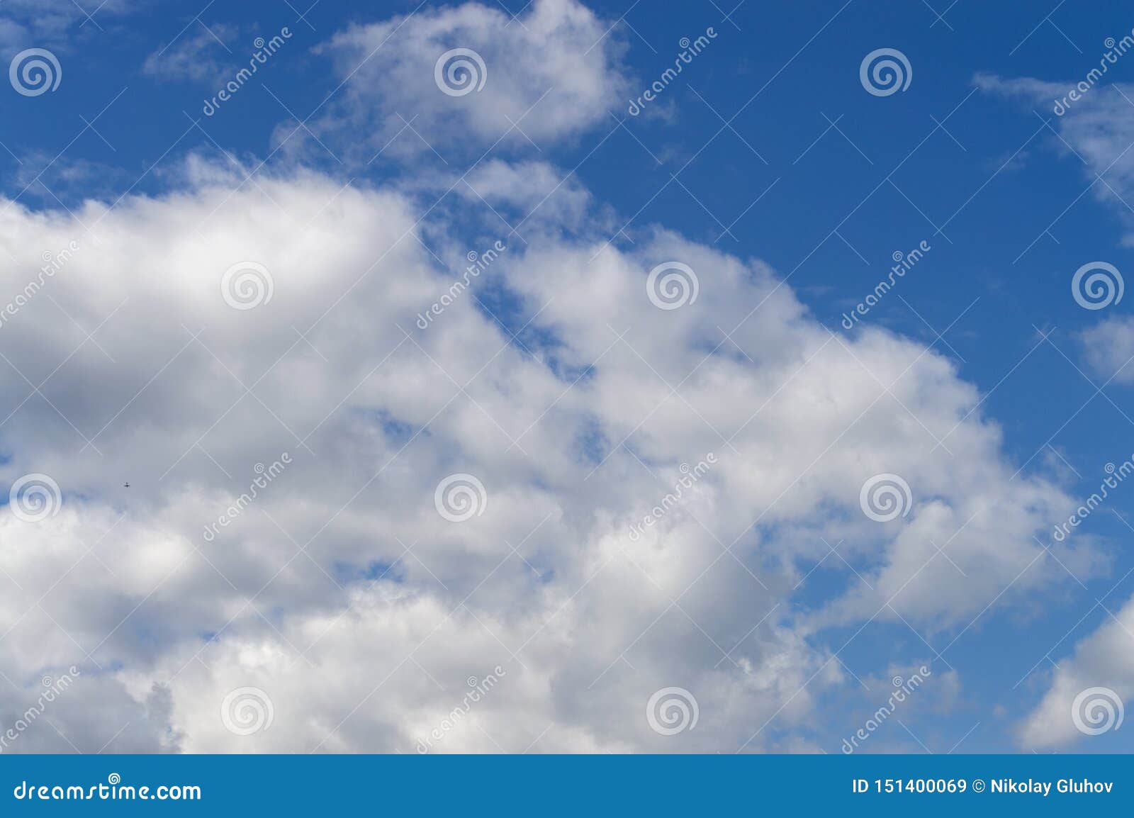 Blue Sky and White Clouds on it. Stock Image - Image of natural, cloudy ...