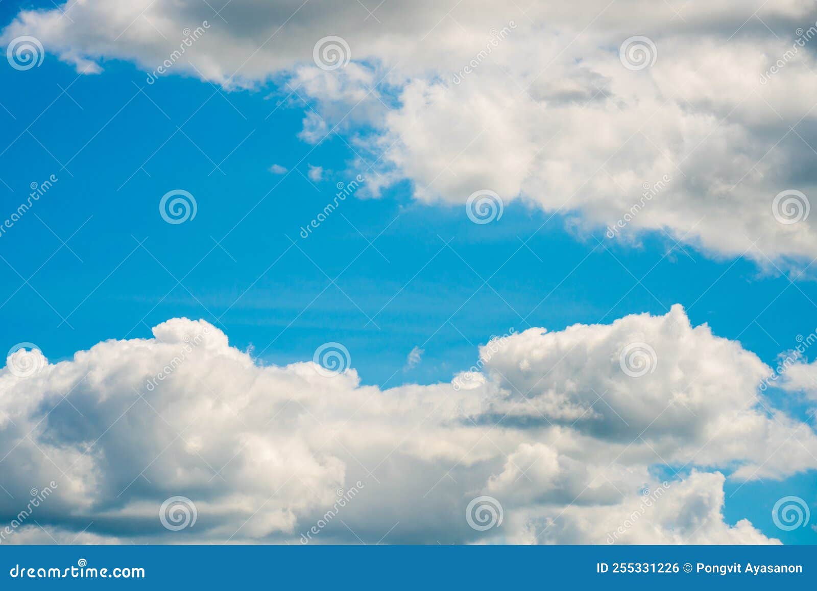 Blue Sky with White Clouds. on a Clear Day Stock Photo - Image of ...