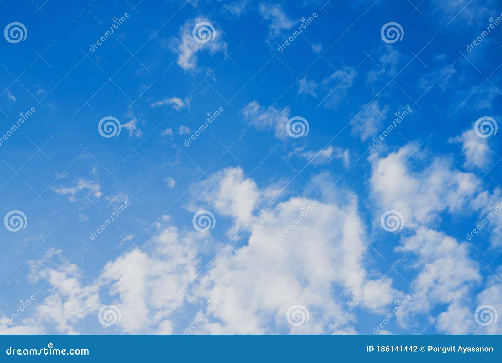 Blue Sky with White Clouds.on a Clear Day Stock Photo - Image of ...
