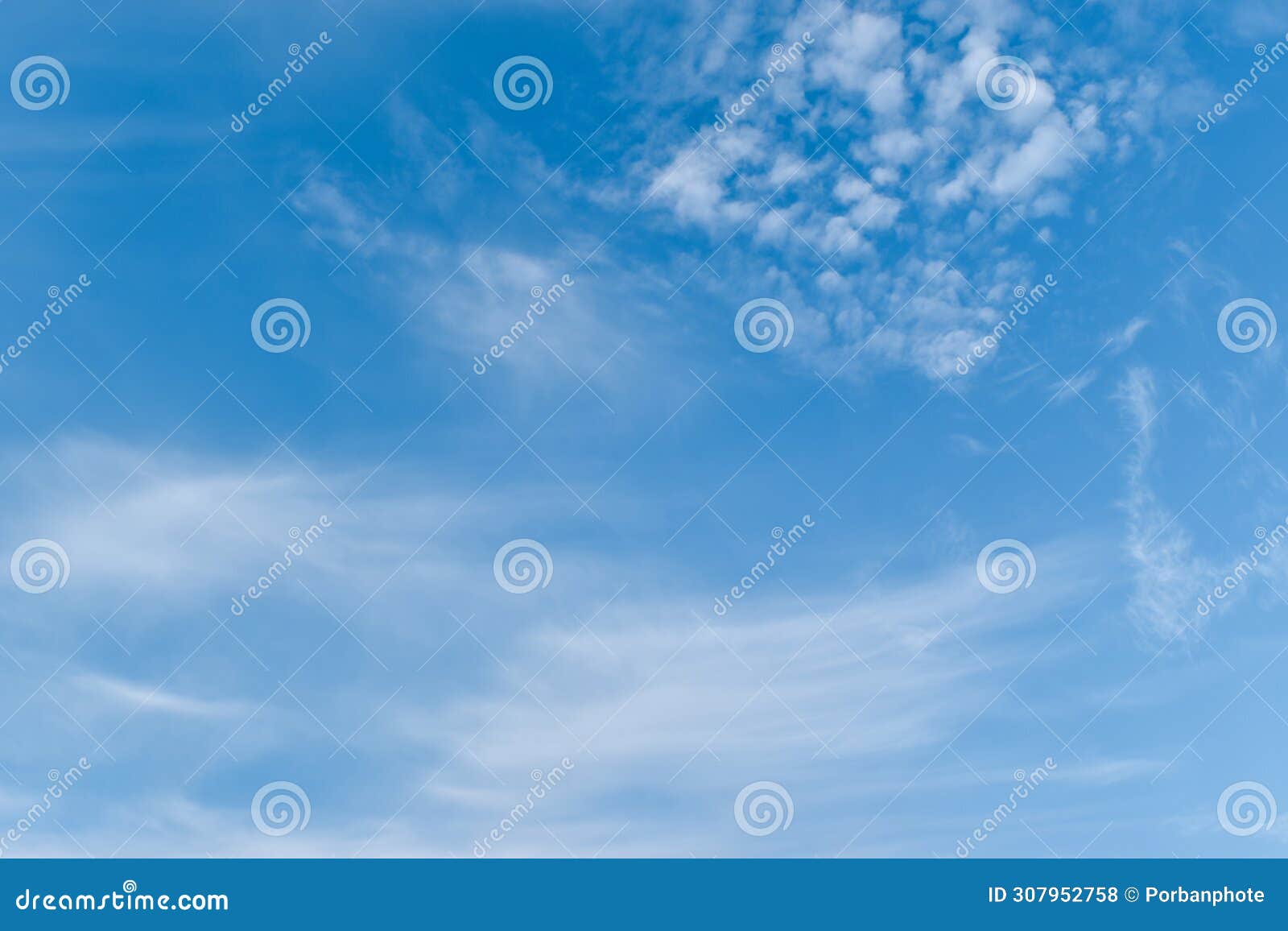 Blue Sky with White Clouds on a Clear Day. Soft Clouds Background Stock ...
