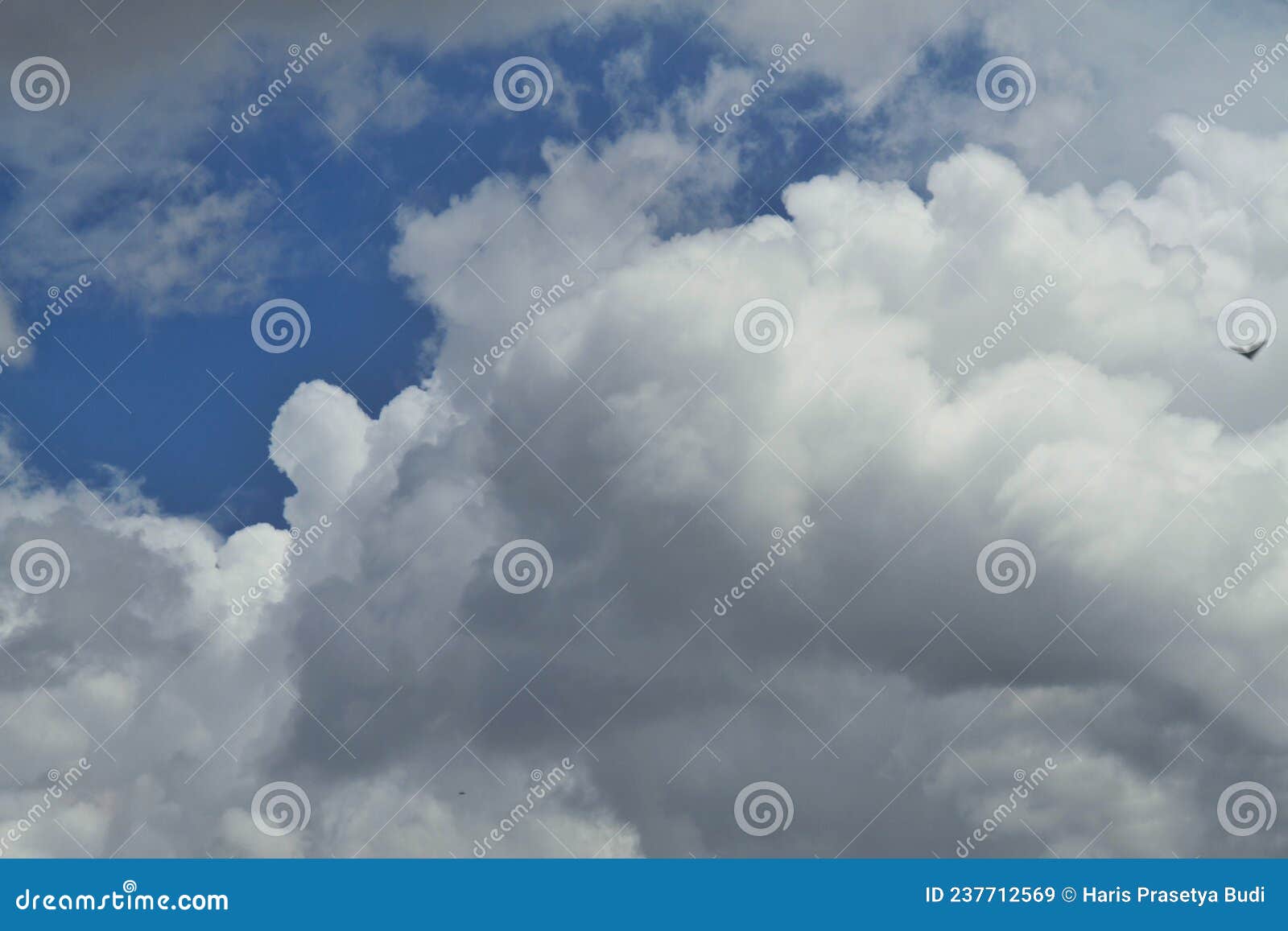 Blue Sky with White Clouds that Clump during the Day. Stock Image ...