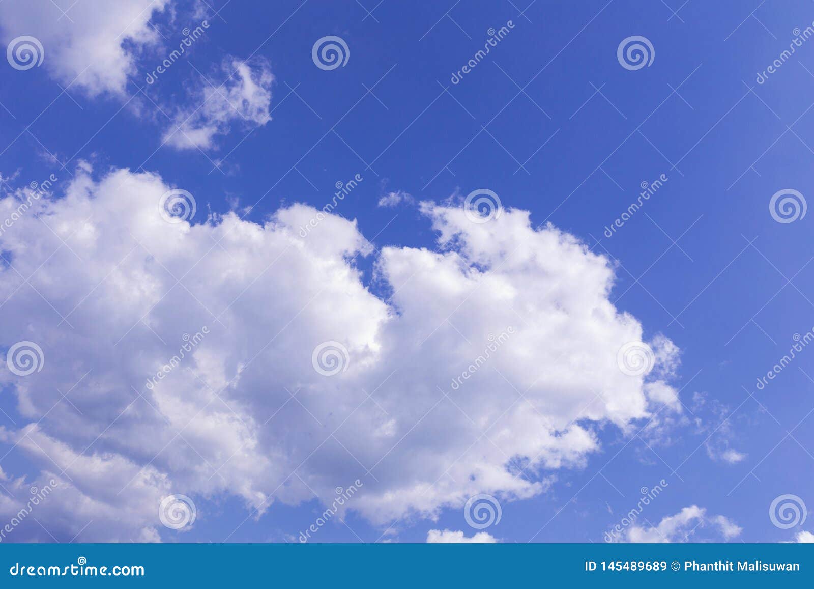 Blue Sky and White Clouds, Rain Clouds on Sunny Summer or Spring Day ...