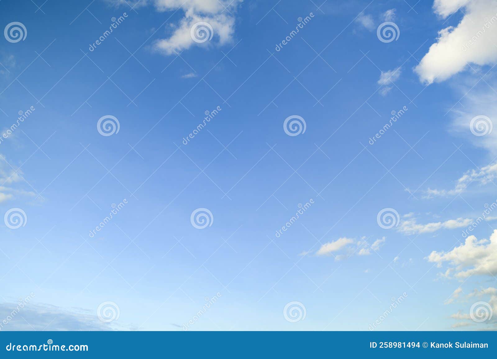 Blue Sky and White Clouds. Spring Background Stock Photo - Image of ...