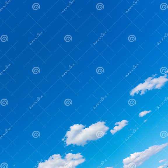 Blue Sky with White Clouds - Square Background Stock Image - Image of ...