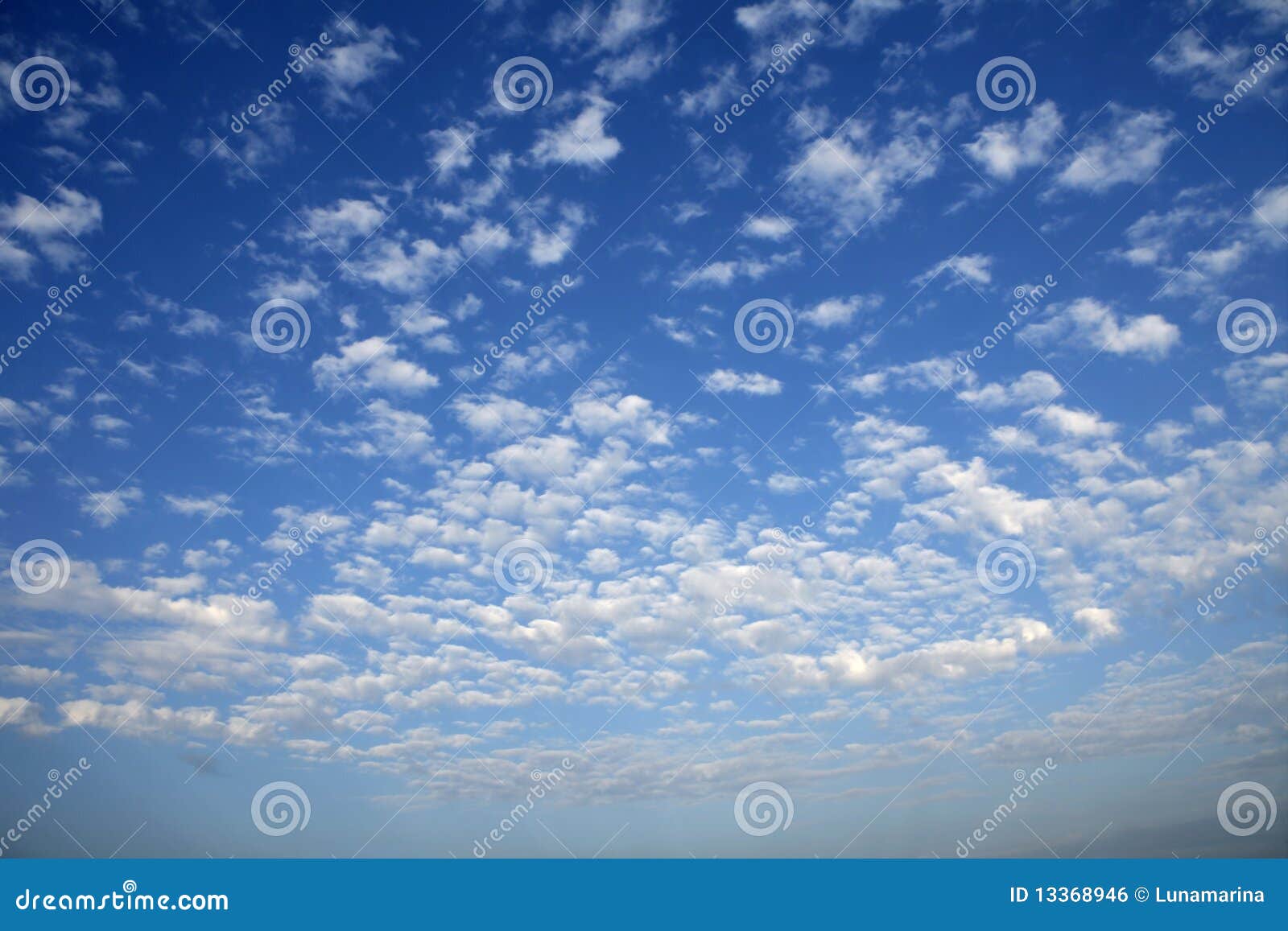 Blue Sky White Clouds in a Summer Clean Day Stock Photo - Image of ...