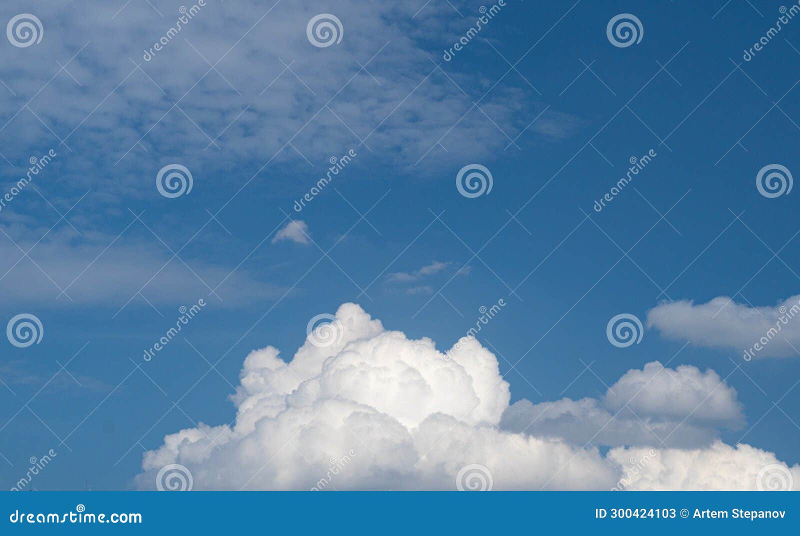 Blue Sky with White Clouds, Sunny Cloudy Sky Texture Background, Fluffy Clouds Pattern, Sunny ...