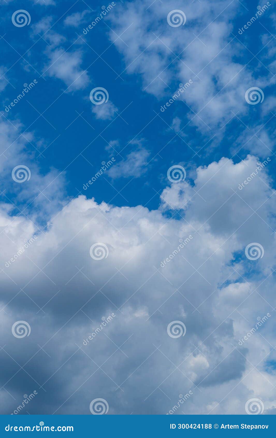 Blue Sky with White Clouds, Sunny Cloudy Sky Texture Background, Fluffy ...