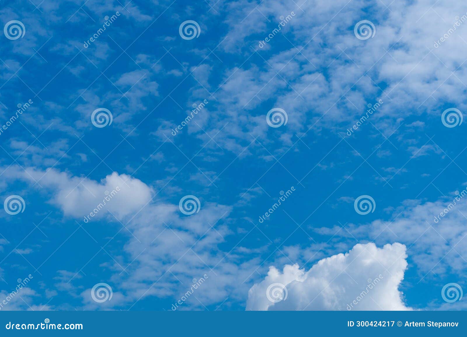 Blue Sky with White Clouds, Sunny Cloudy Sky Texture Background, Fluffy ...