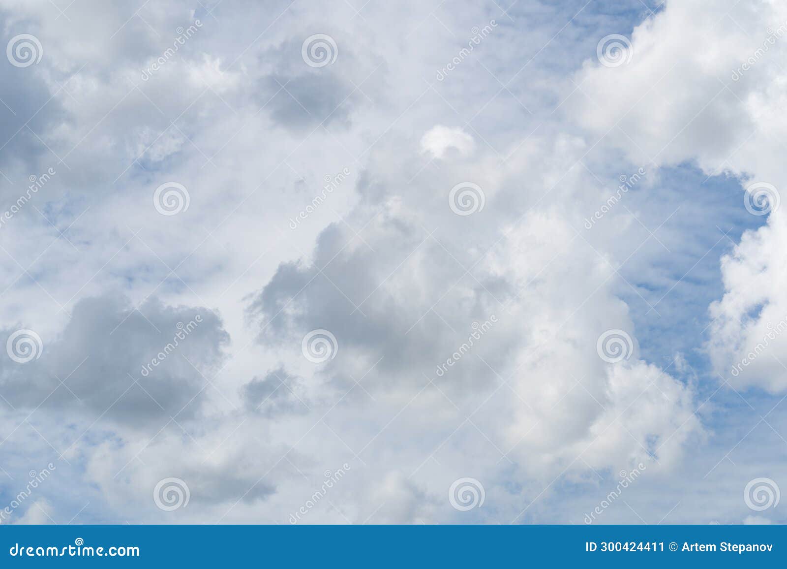 Blue Sky with White Clouds, Sunny Cloudy Sky Texture Background, Fluffy ...