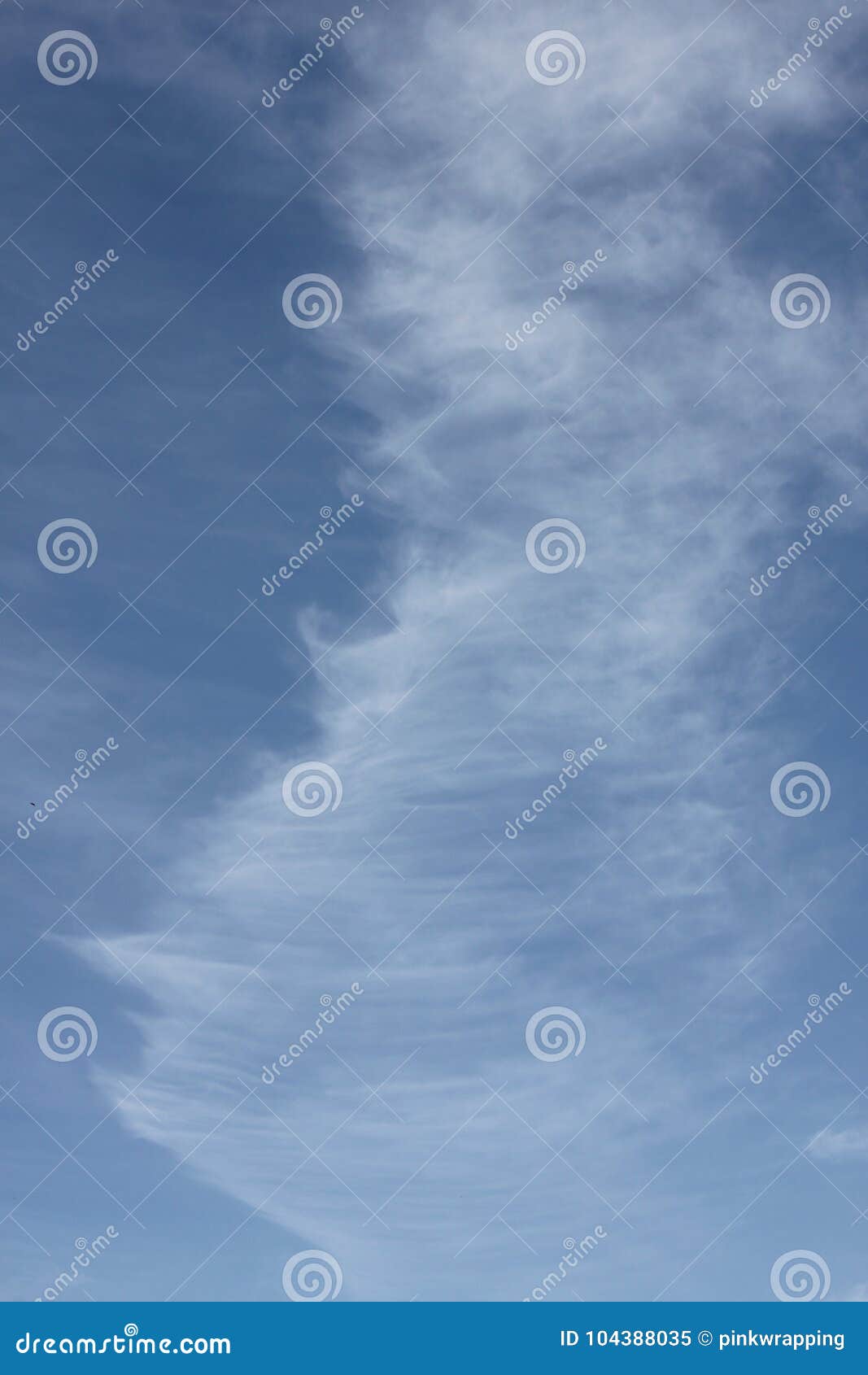 Blue Sky with White Sweeping Wispy Clouds Stock Image - Image of white ...