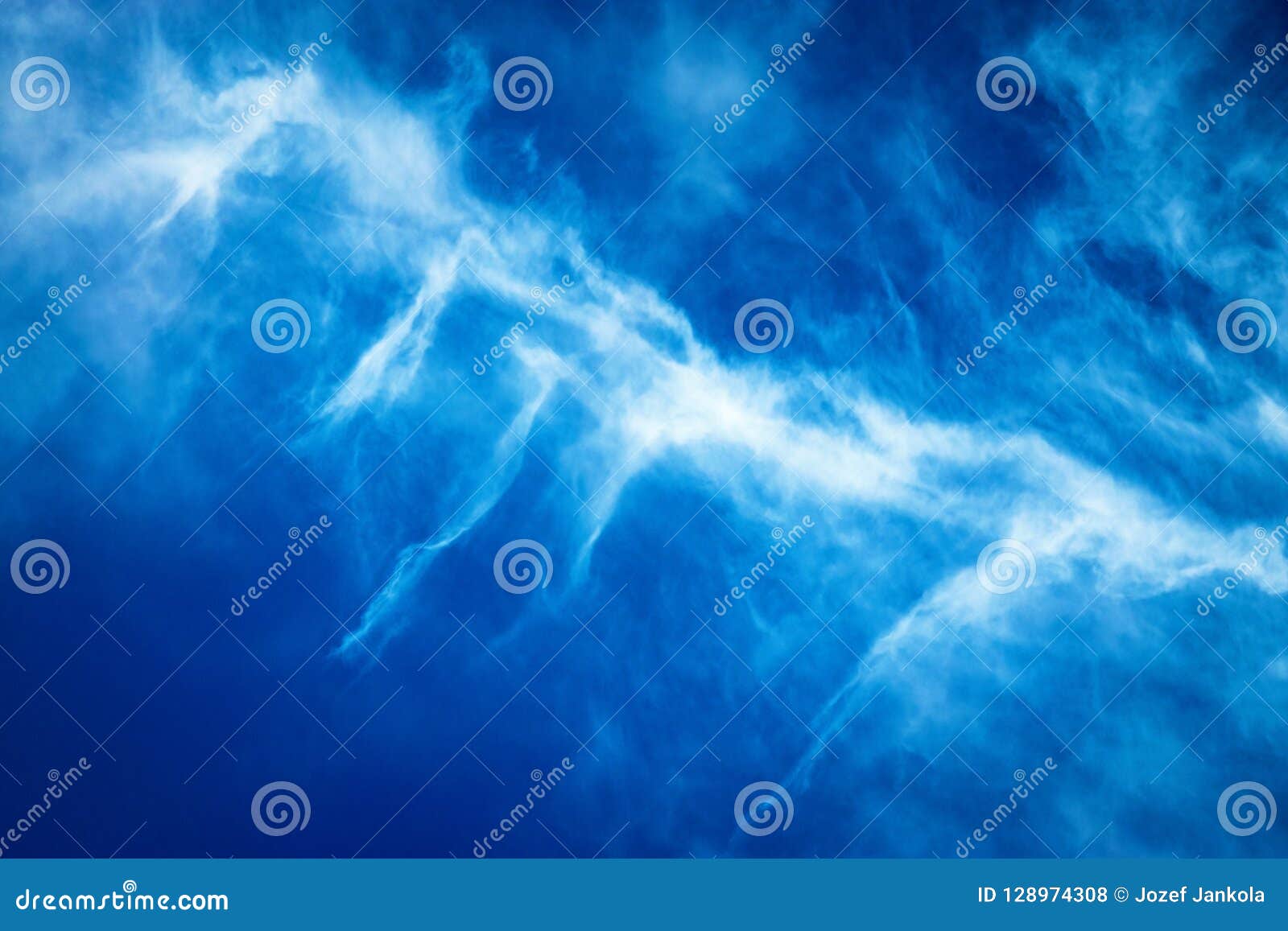 Blue Sky with White Spray Cloud Stock Photo - Image of wave, high ...