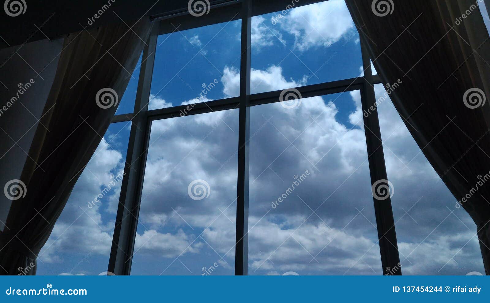 Blue sky stock photo. Image of view, moment, minimalism - 137454244