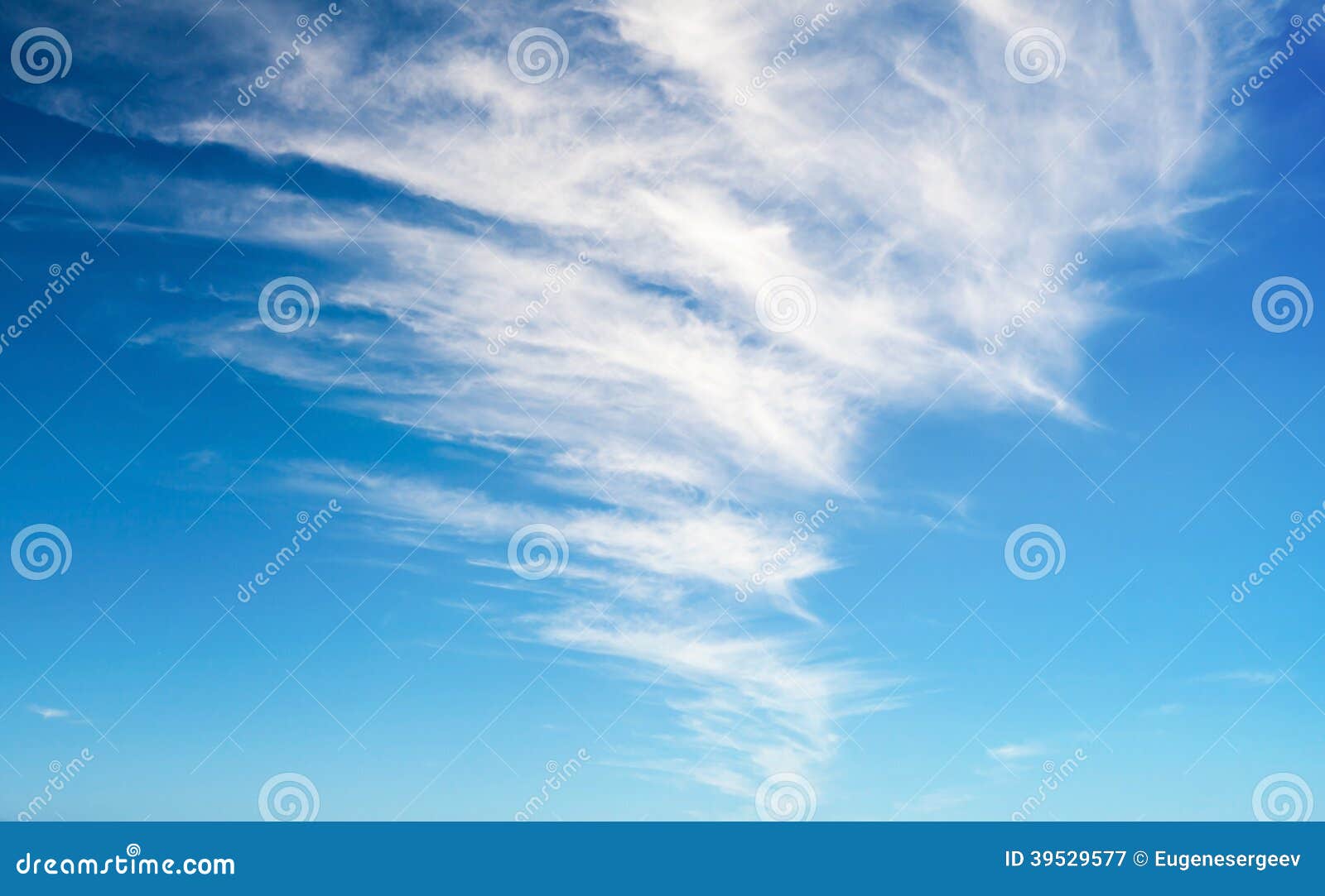 Blue sky with windy clouds stock image. Image of landscape - 39529577