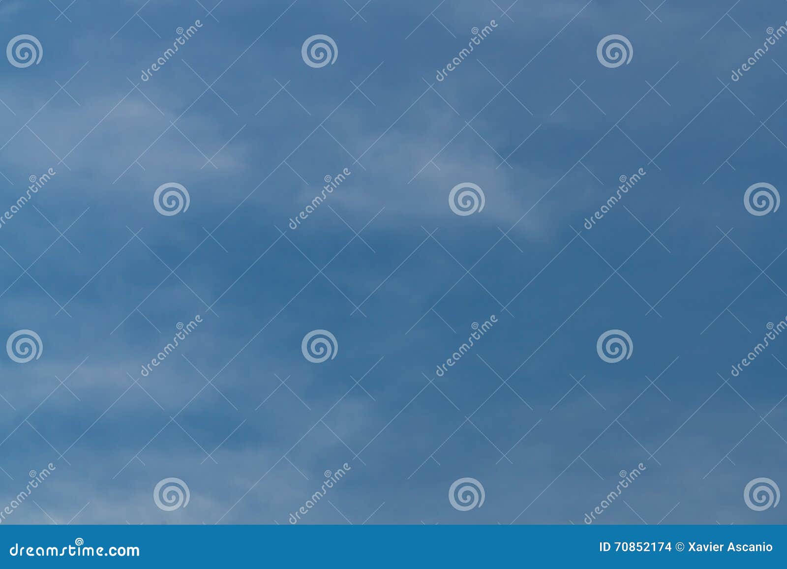 Blue Sky and Wispy White Cloud Background Stock Photo - Image of ...