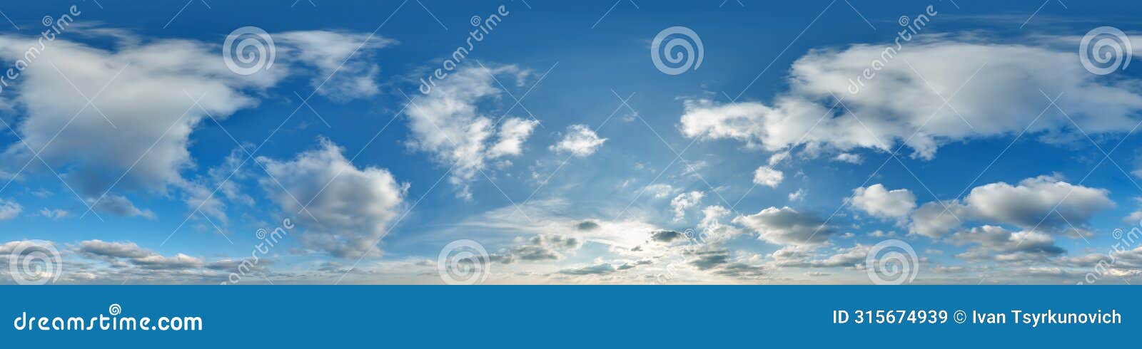 Blue Skydome With Haze In 360 Hdri Panorama In Equirectangular Format ...