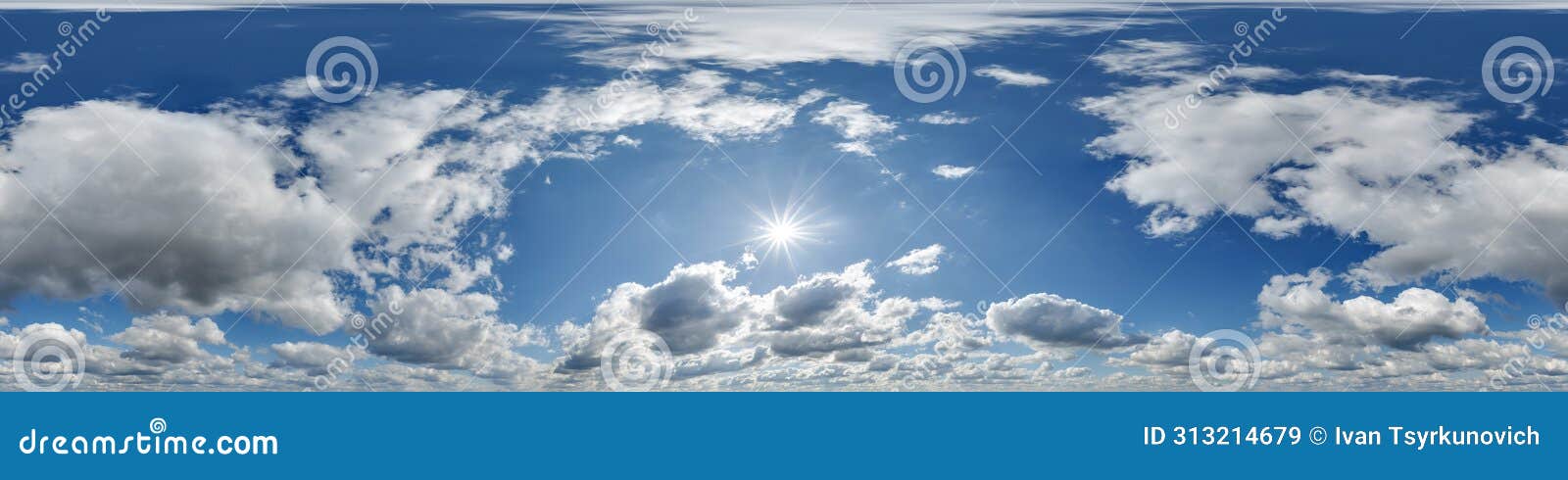 Blue Skydome 360 Hdri Panorama in Equirectangular Format with Zenith ...