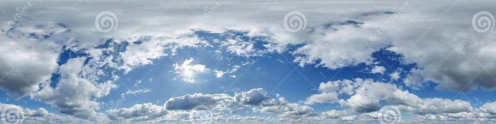 Blue Skydome 360 Hdri Panorama in Equirectangular Format with Zenith ...