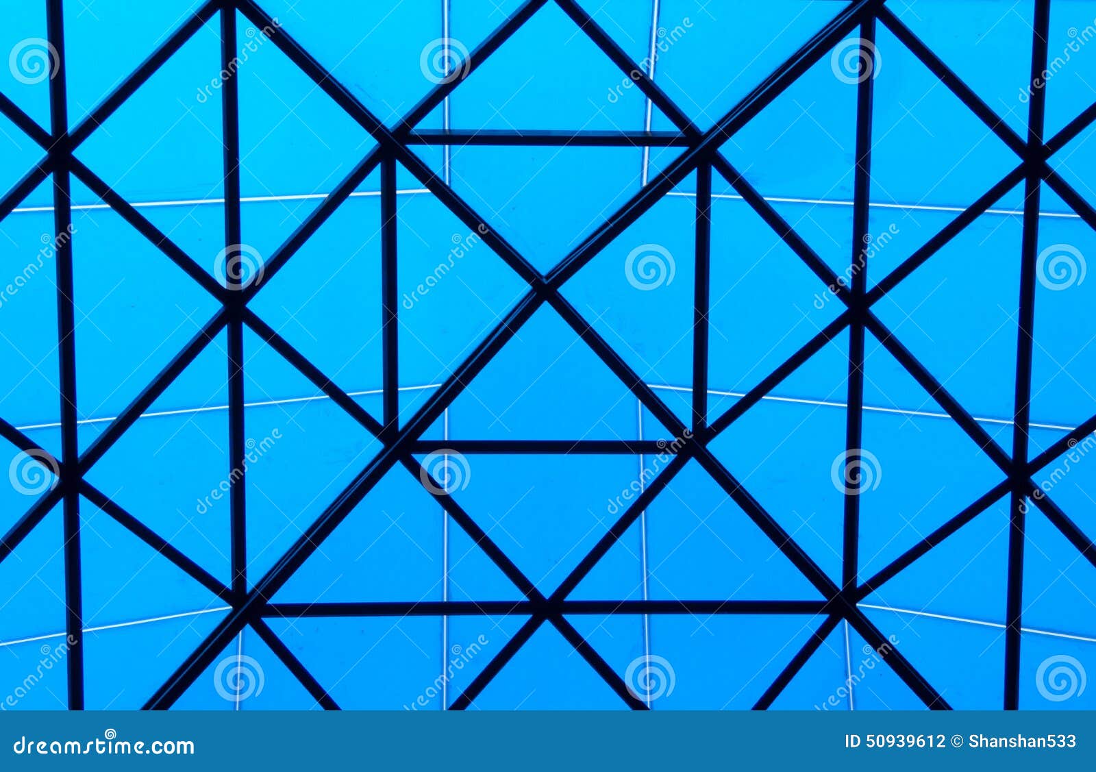 Blue skylight stock photo. Image of indoors, abstract - 50939612
