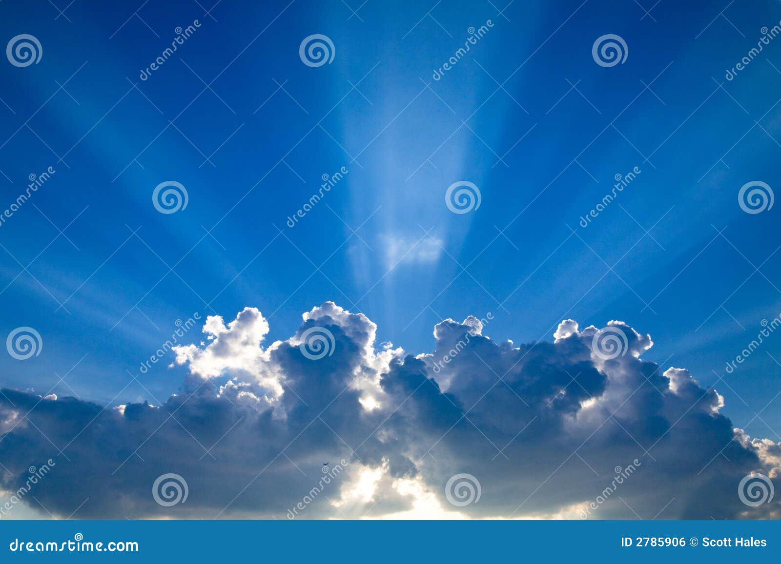 Blue Skys Clouds Sunbeams #4 Stock Photo - Image of dramatic, resurrect ...