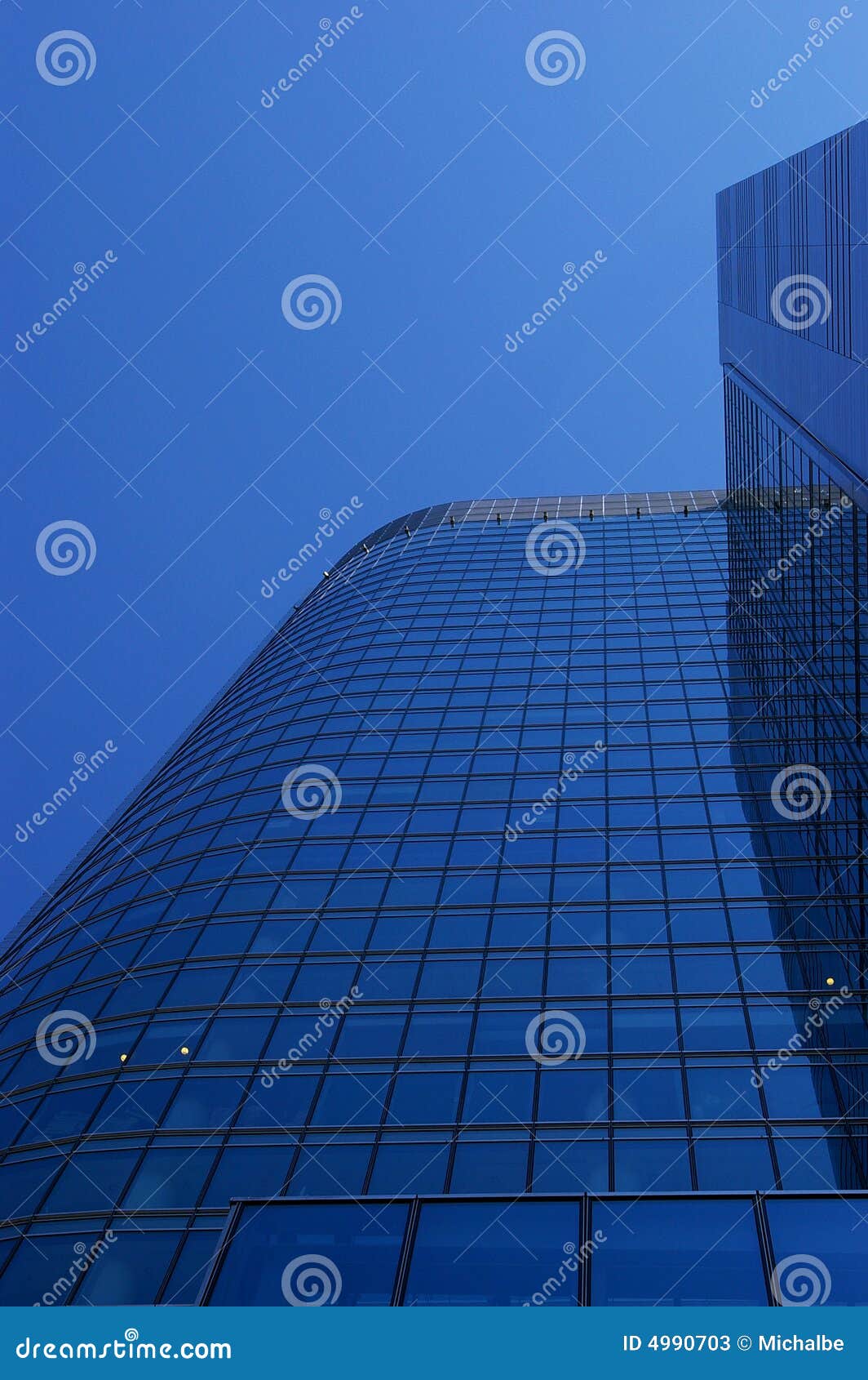 Blue skyscraper stock image. Image of background, black - 4990703