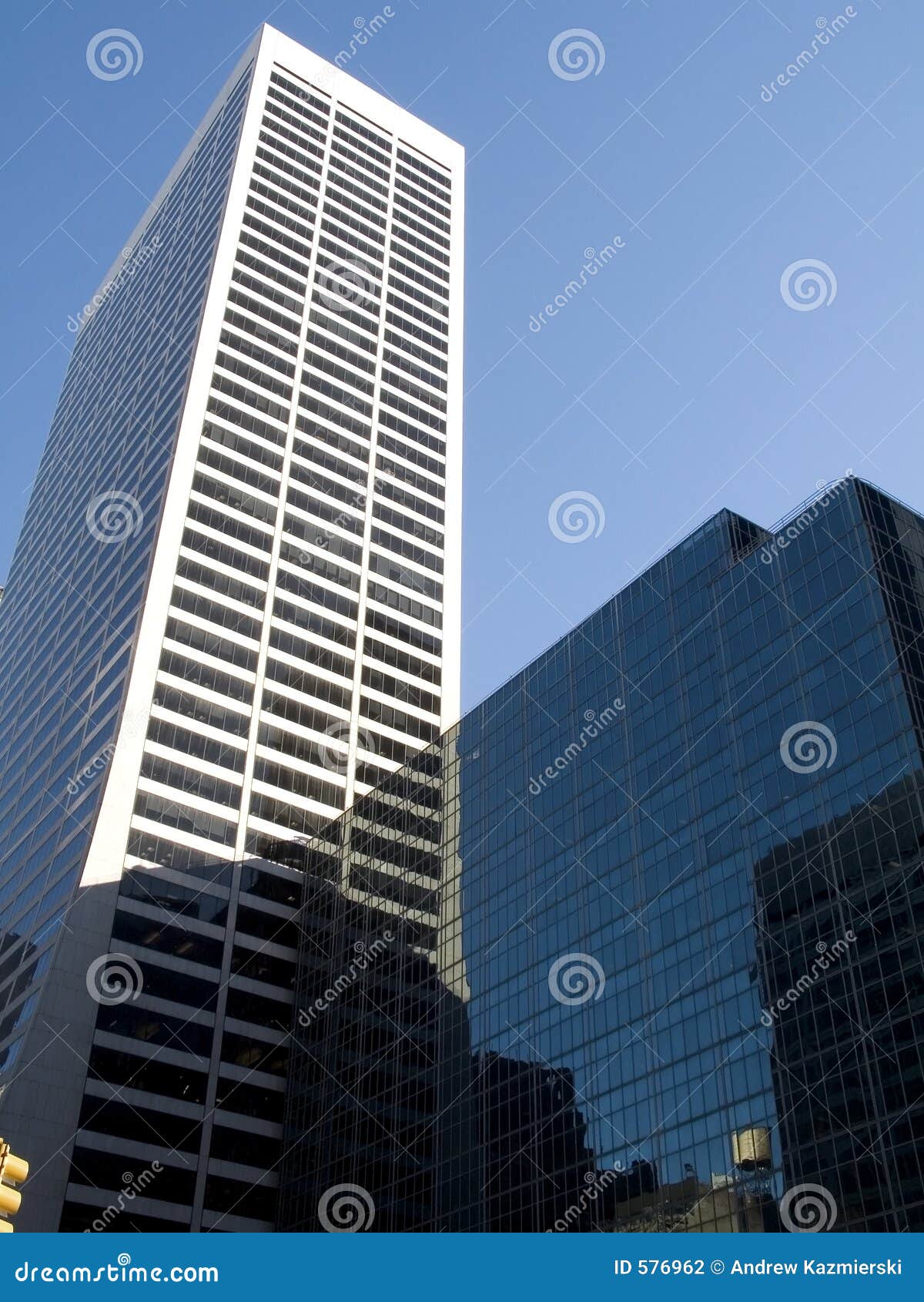 Blue Skyscraper stock photo. Image of business, steel, tall - 576962