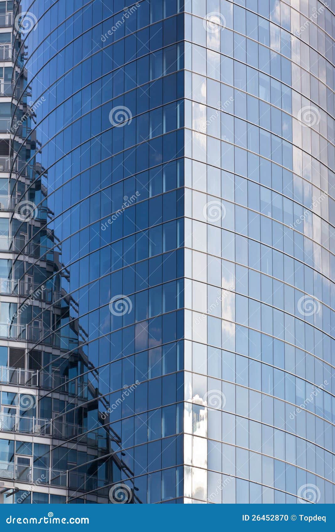 Blue skyscraper corner stock photo. Image of silver, place - 26452870