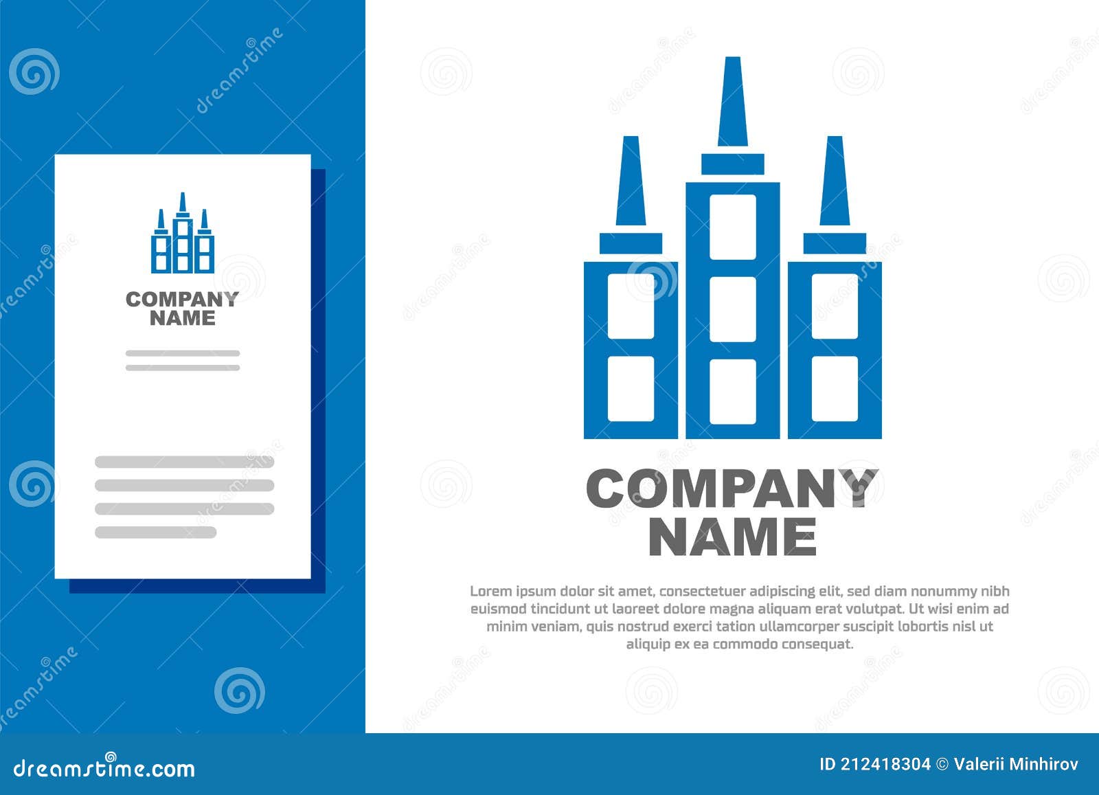 Blue Skyscraper Cartoon Vector Illustration | CartoonDealer.com #93592768