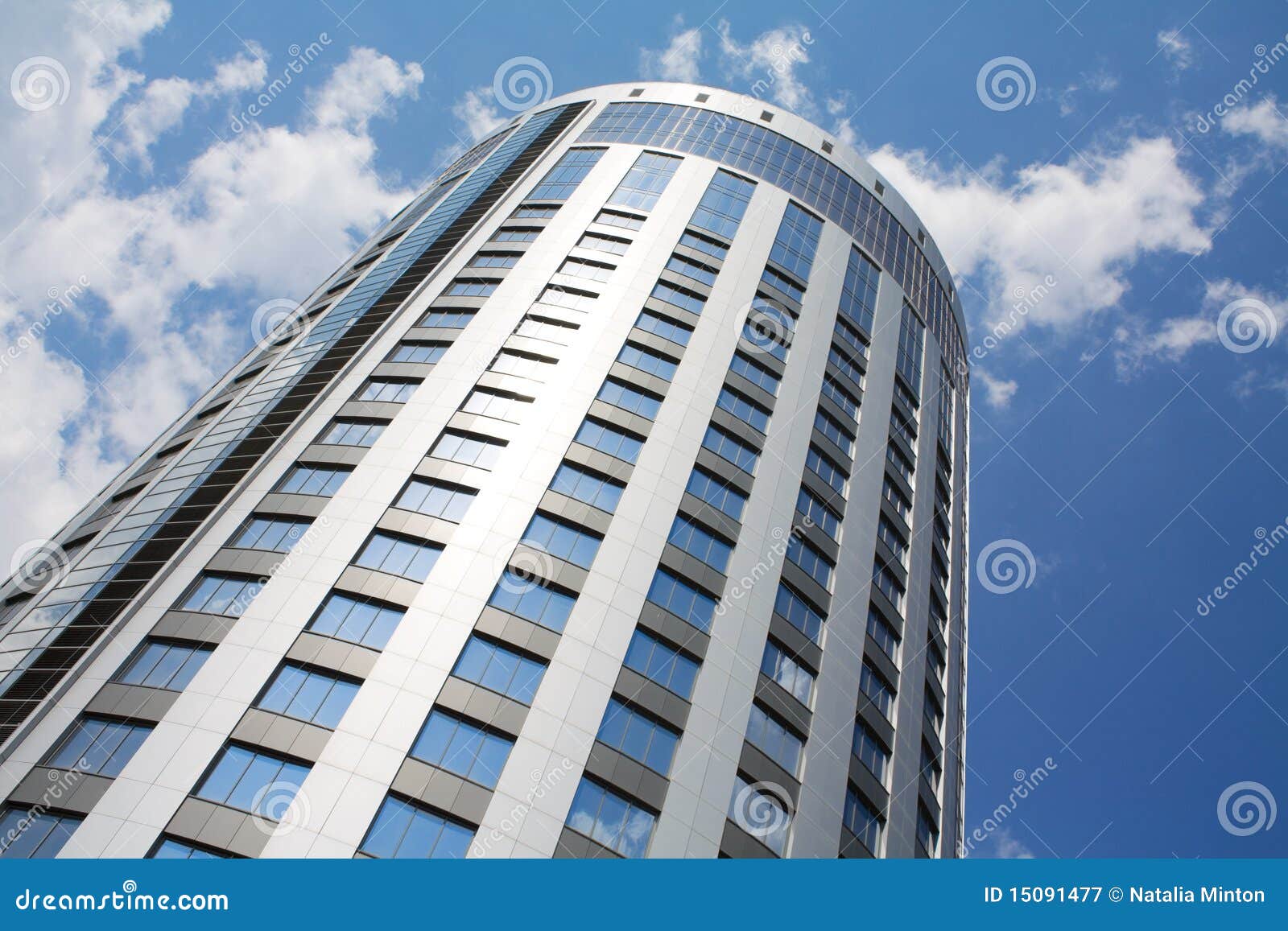Blue Skyscraper Perspective Stock Image - Image of block, cloudscape ...