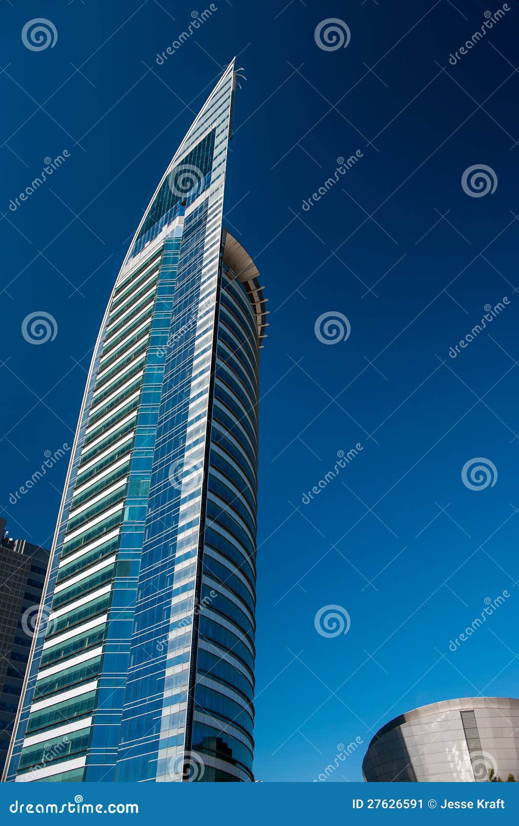 Blue Skyscraper in Uruguay stock image. Image of modern - 27626591