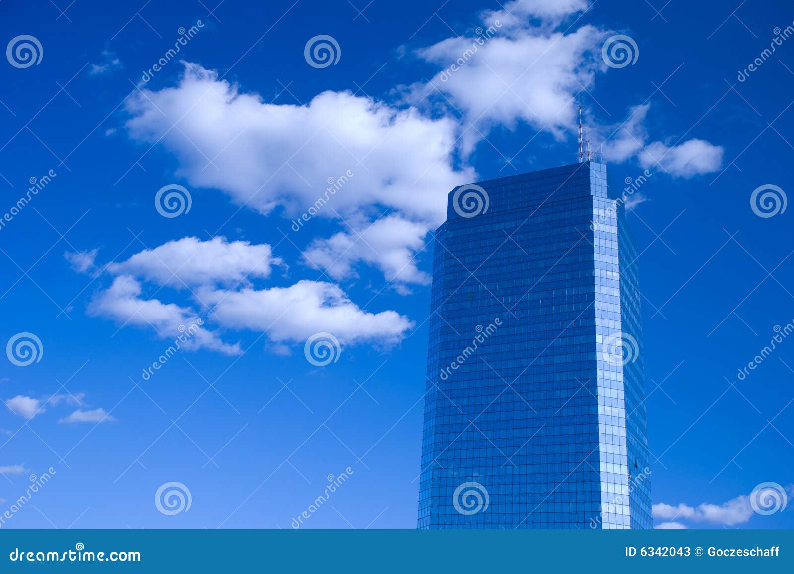 Blue skyscraper in Warsaw stock image. Image of office - 6342043