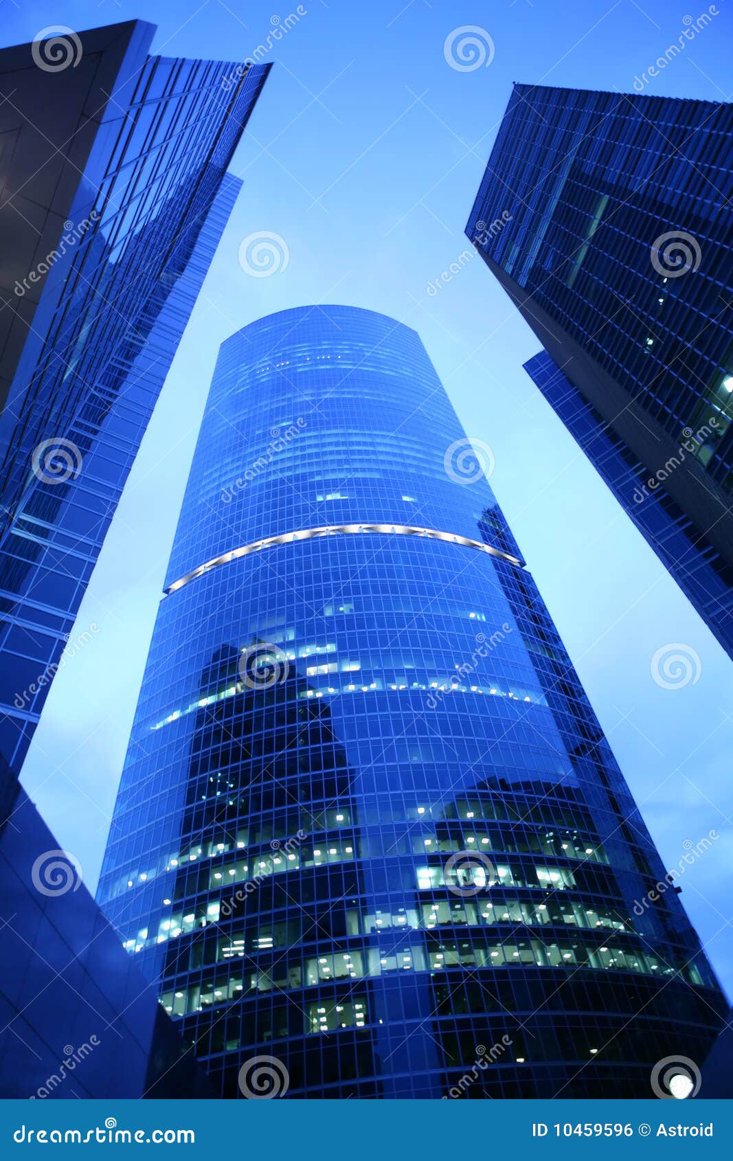 Blue skyscrapers stock photo. Image of high, beautiful - 10459596