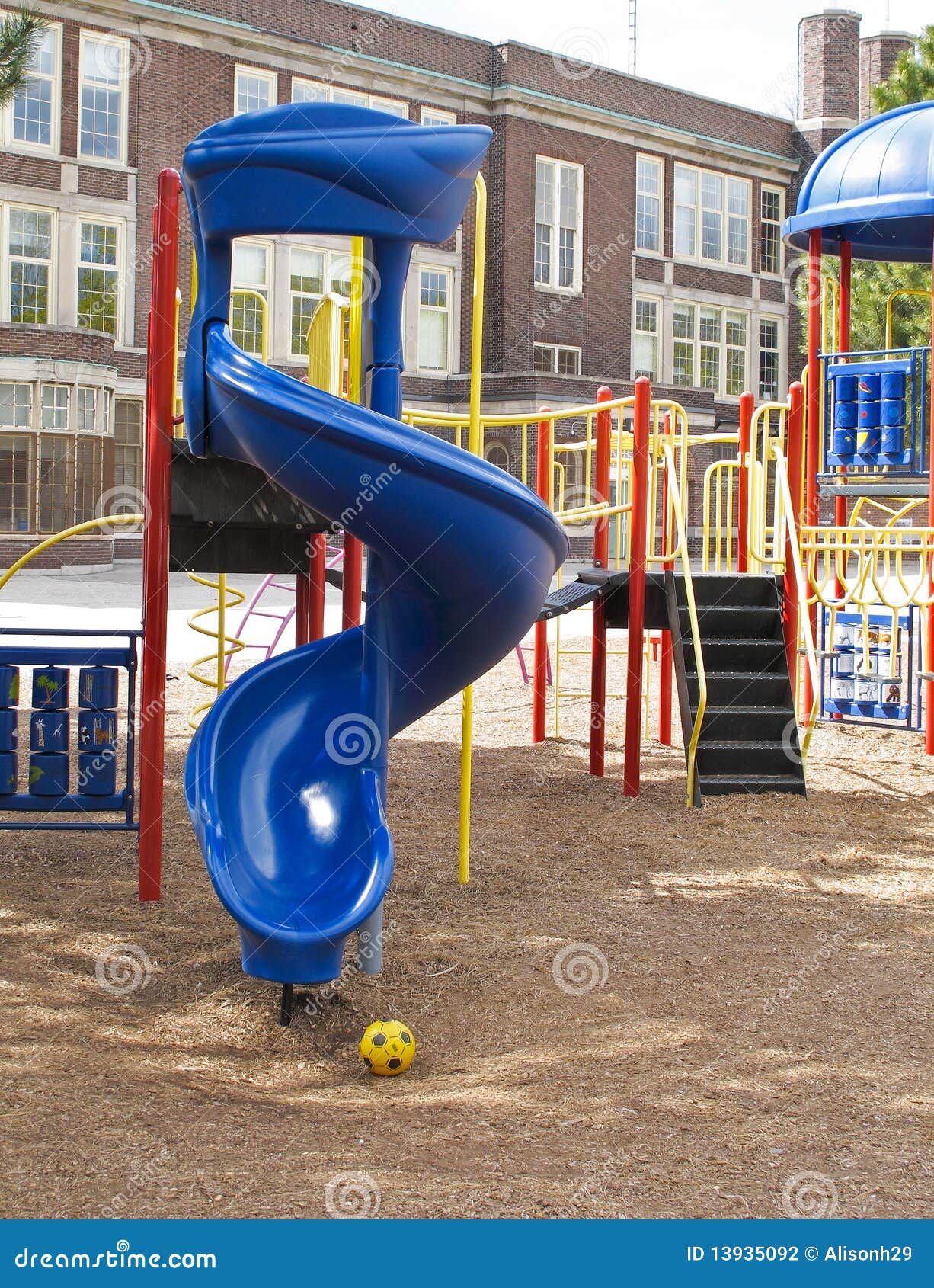 Blue Slide stock photo. Image of colors, colours, student - 13935092