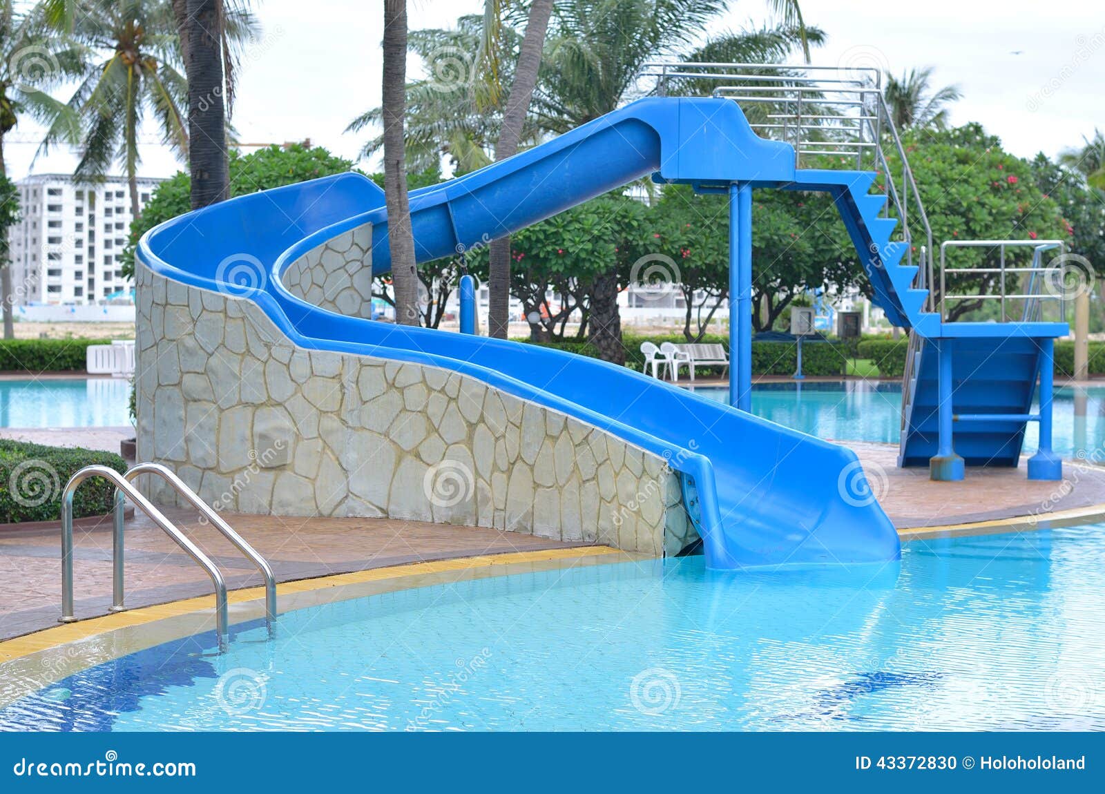 Blue slider stock photo. Image of water, holiday, treatment - 43372830
