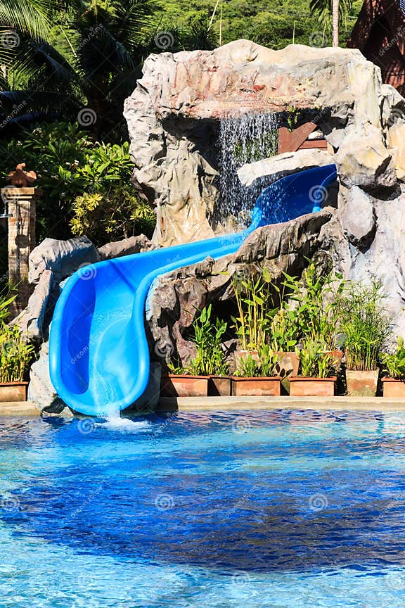 Blue slider stock photo. Image of park, childhood, youth - 34537406