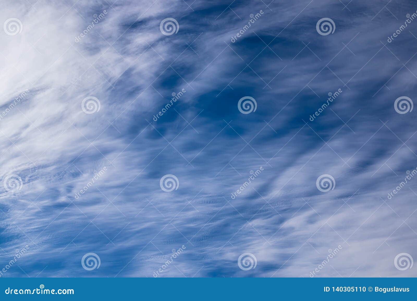 A Blue, Slightly Cloudy Sky. Stock Photo - Image of sunny, clouds ...