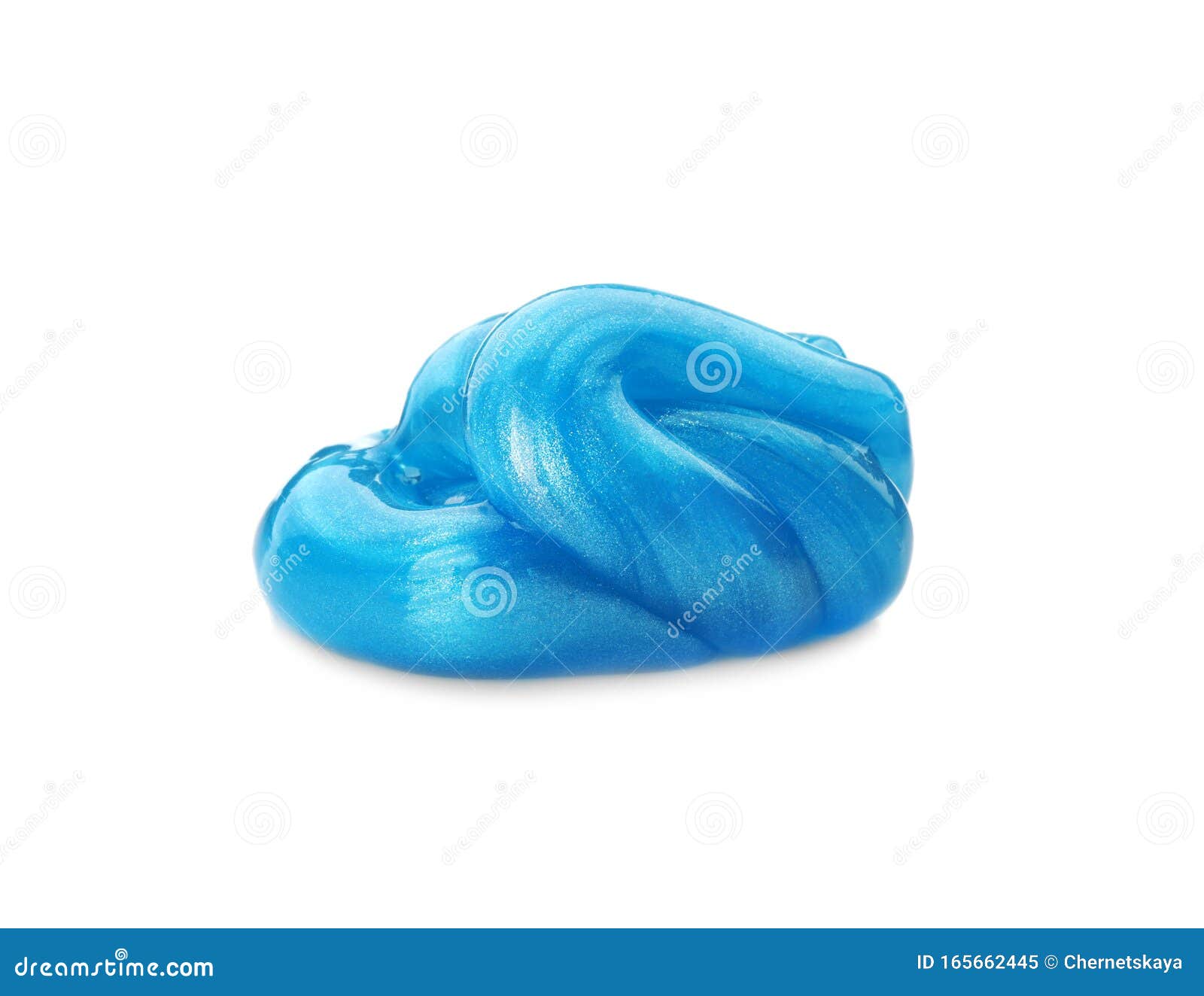 Blue Slime Isolated on White. Antistress Toy Stock Image - Image of ...