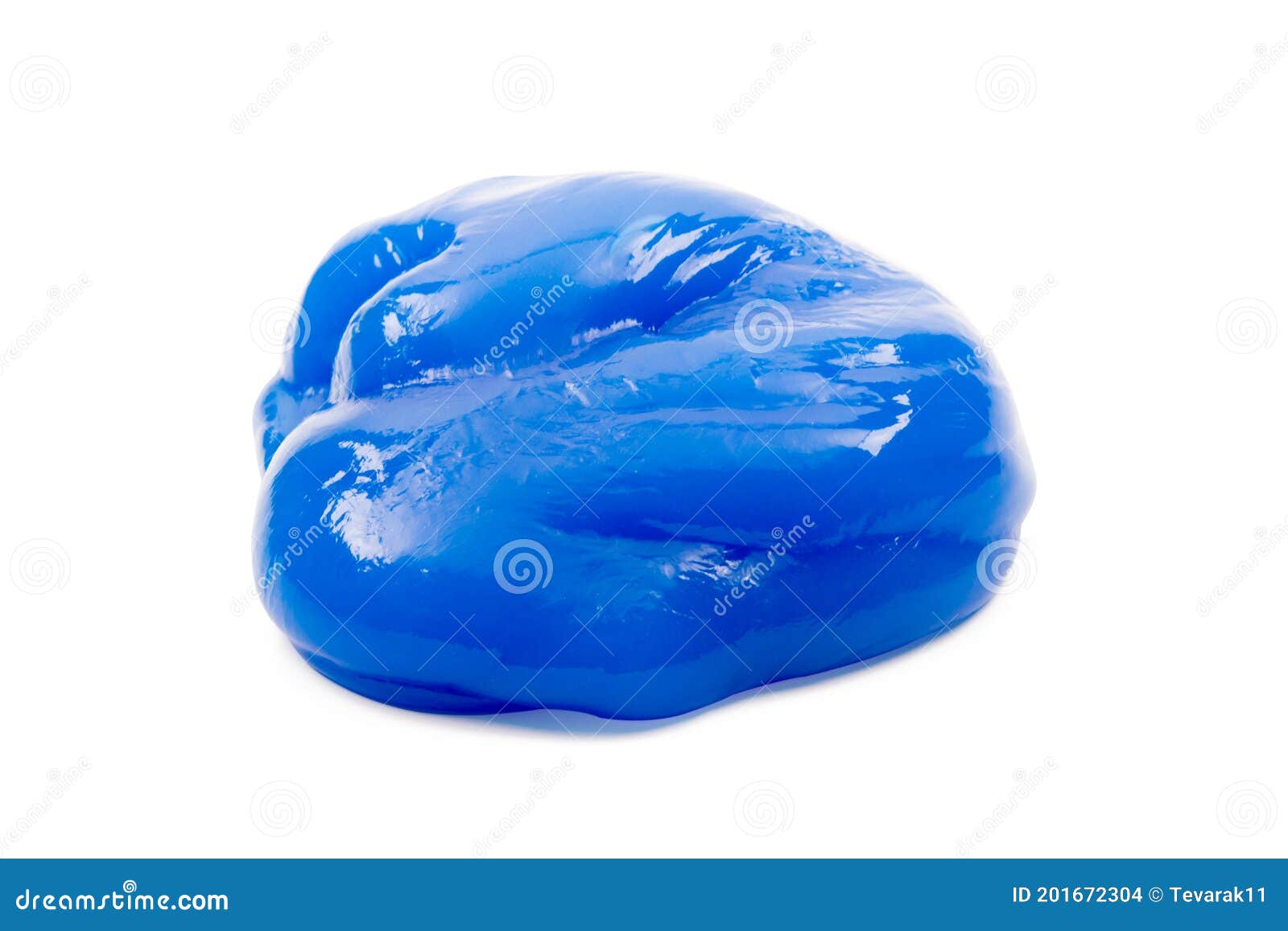 Blue Slime Isolated on White with Clipping Path Stock Photo - Image of ...