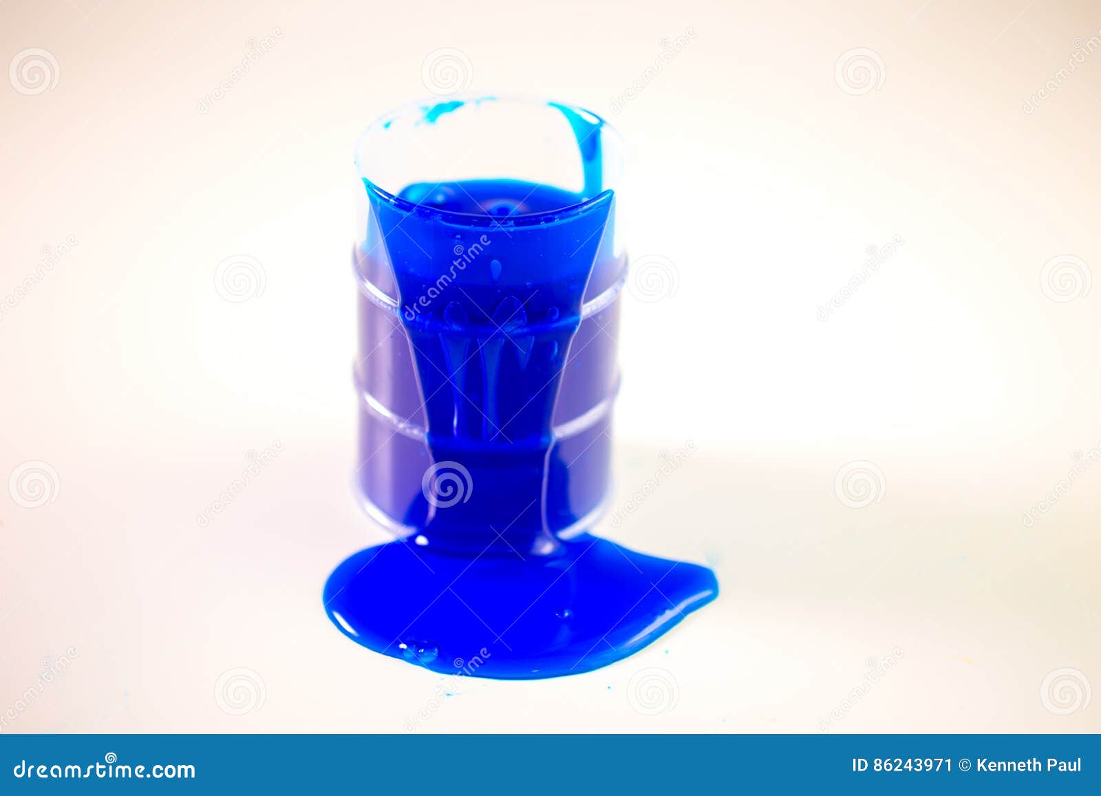Blue Slime Spills Out of Barrel Stock Image - Image of spill, pollution ...