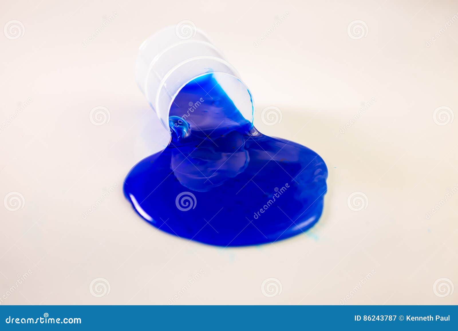 Blue Slime Spills Out of Barrel Stock Image - Image of spill, waste ...
