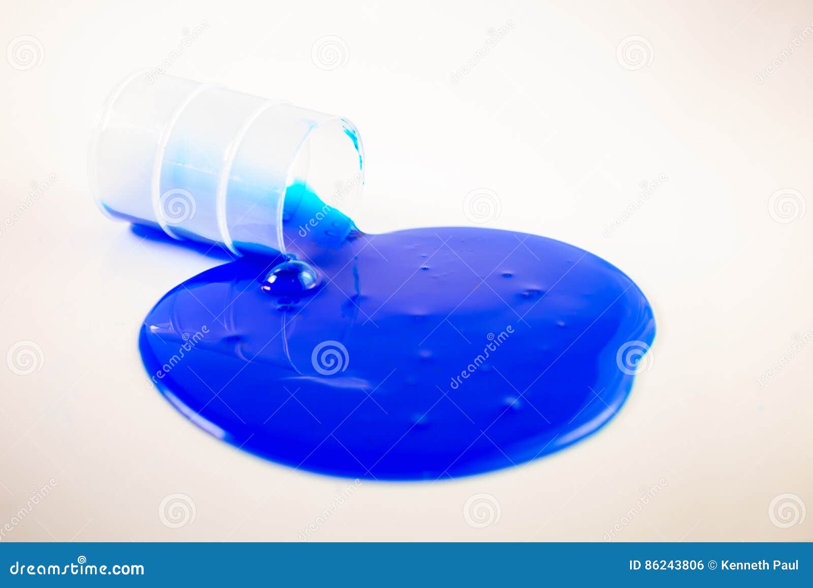 Blue Slime Spills Out of Barrel Stock Photo - Image of liquid, slime ...