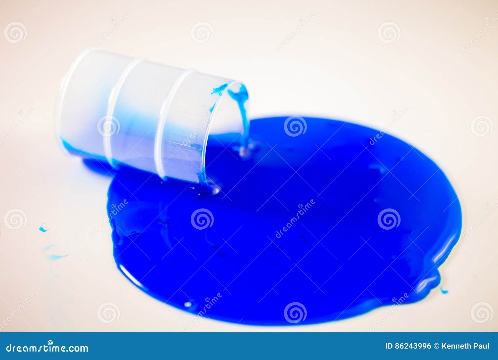 Blue Slime Spills Out of Barrel Stock Photo - Image of pollution ...