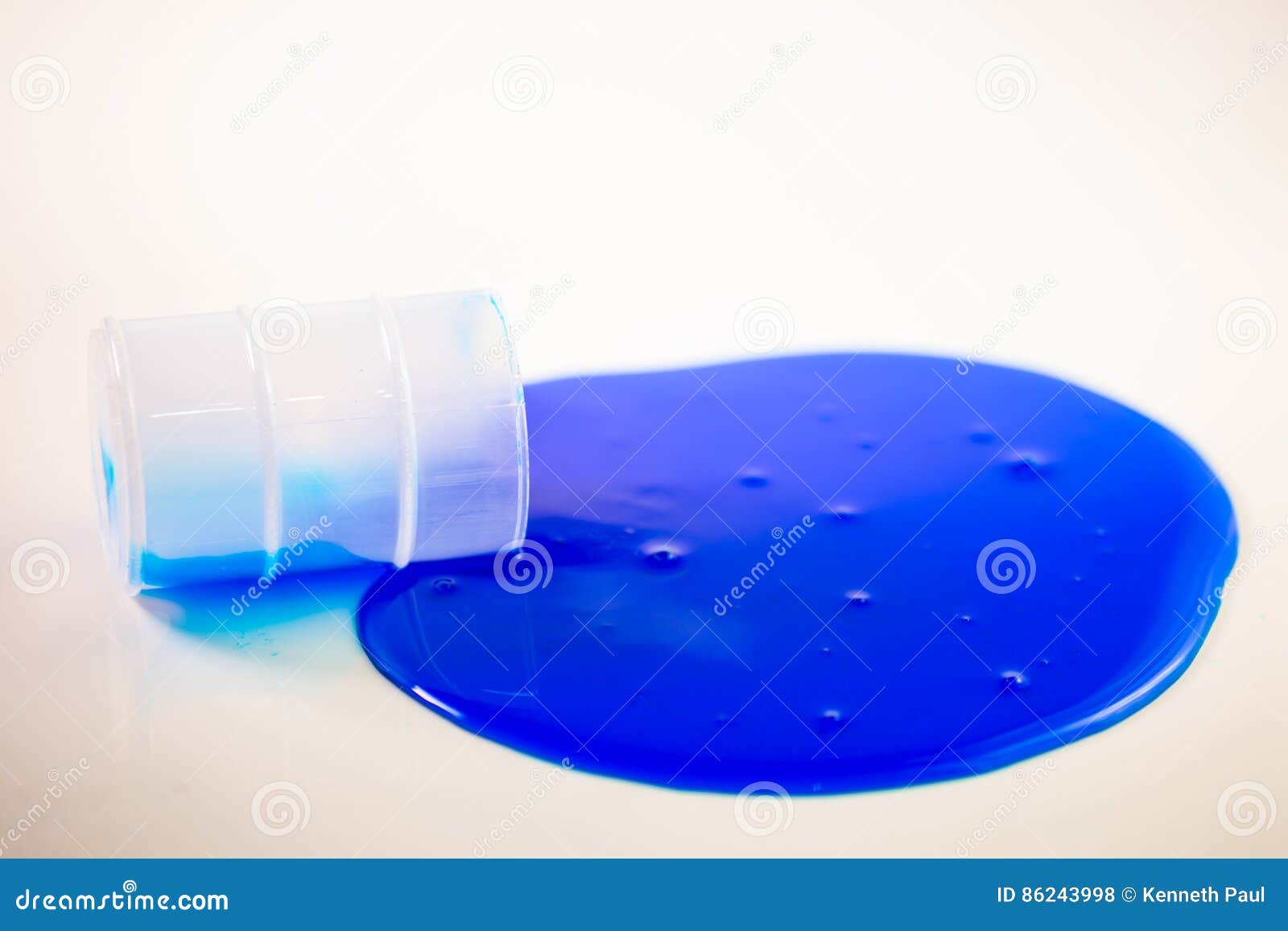 Blue Slime Spills Out of Barrel Stock Photo - Image of waste, blue ...